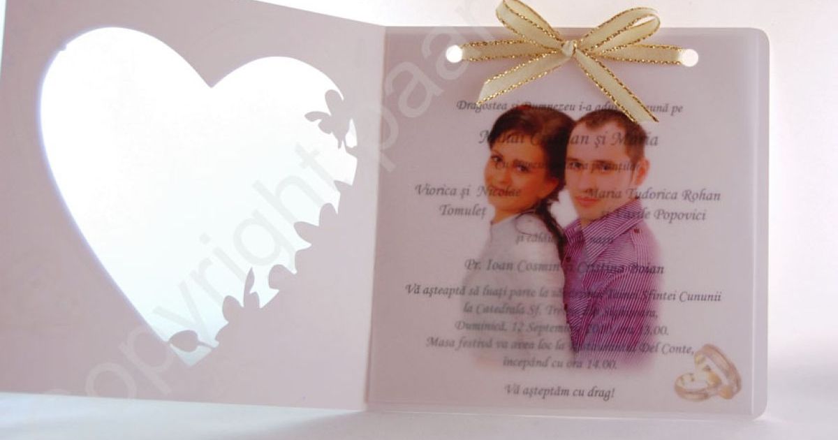 Invitatii de nunta personalizate: idei si modele | Karena.ro